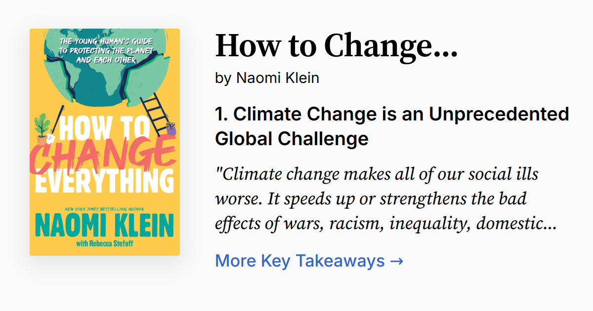 How to Change Everything | Summary, Audio, Quotes, FAQ