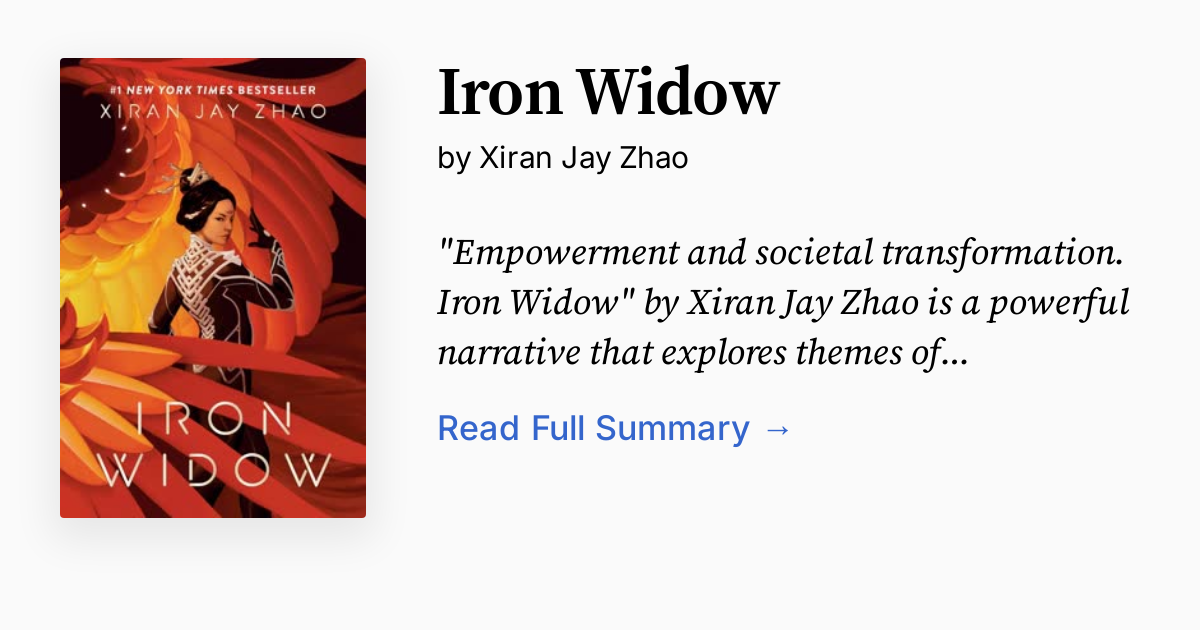 Iron Widow by Xiran Jay Zhao | Summary, Audio, Analysis, FAQ
