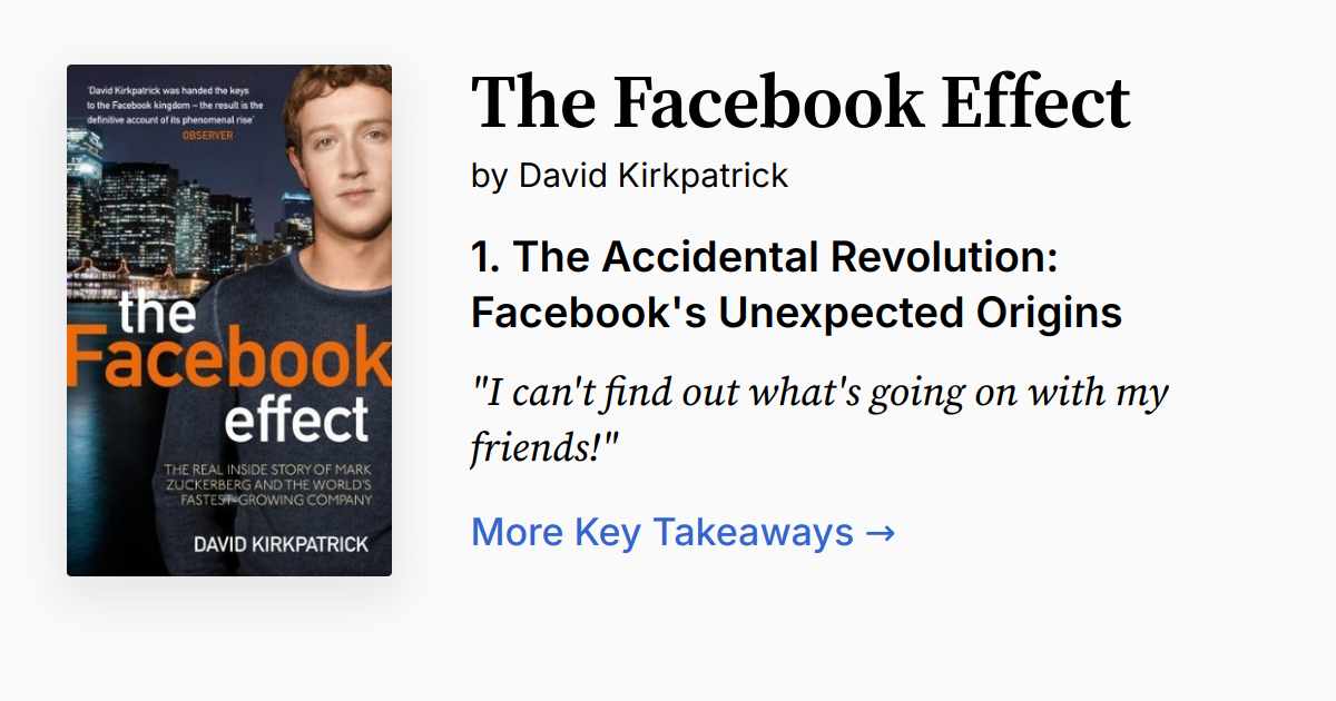 The Facebook Effect | Summary, Audio, Quotes, FAQ
