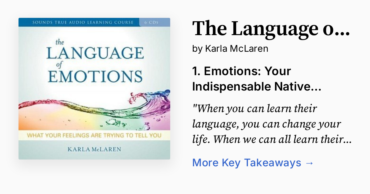The Language of Emotions | Summary, Audio, Quotes, FAQ