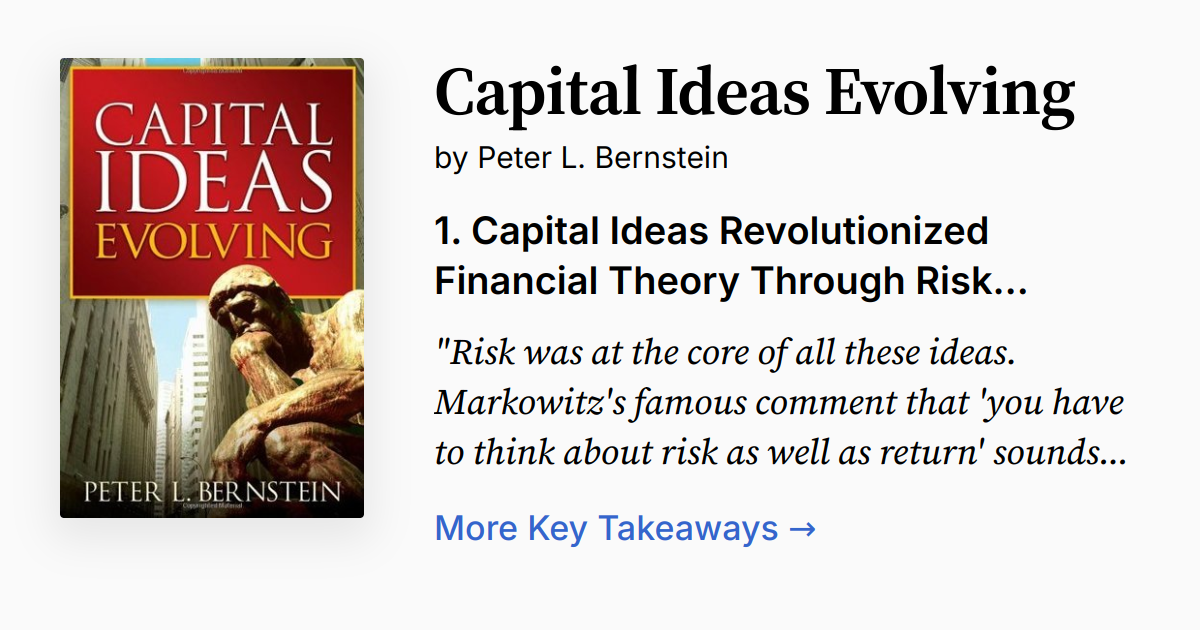 Capital Ideas Evolving | Summary, Audio, Quotes