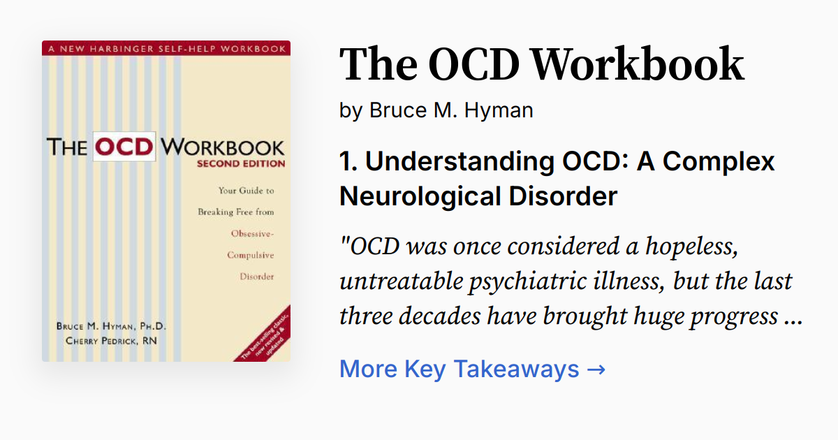 The OCD Workbook | Summary, Quotes, FAQ, Audio