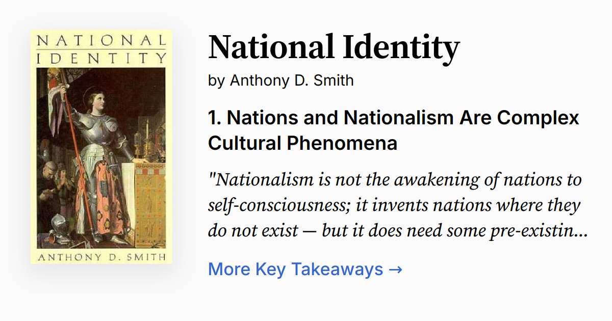 National Identity | Summary, Audio, Quotes, FAQ