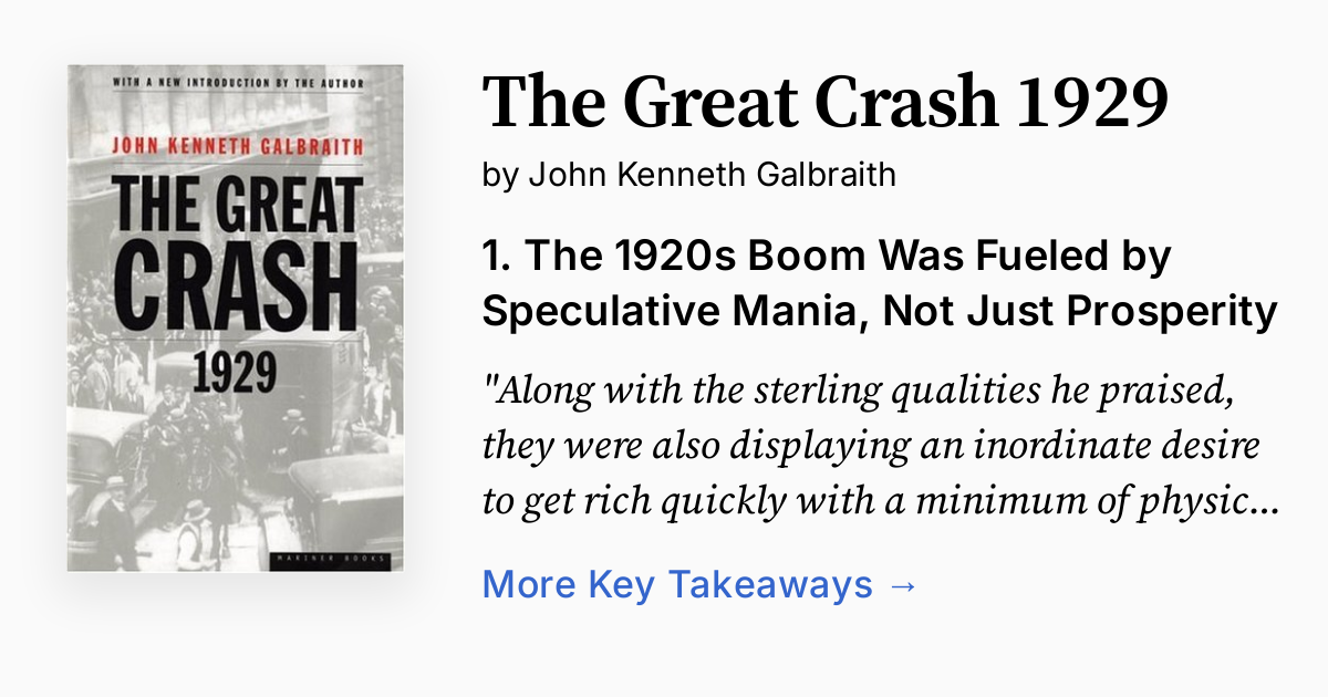 The Great Crash 1929 | Summary, Audio, Quotes, FAQ