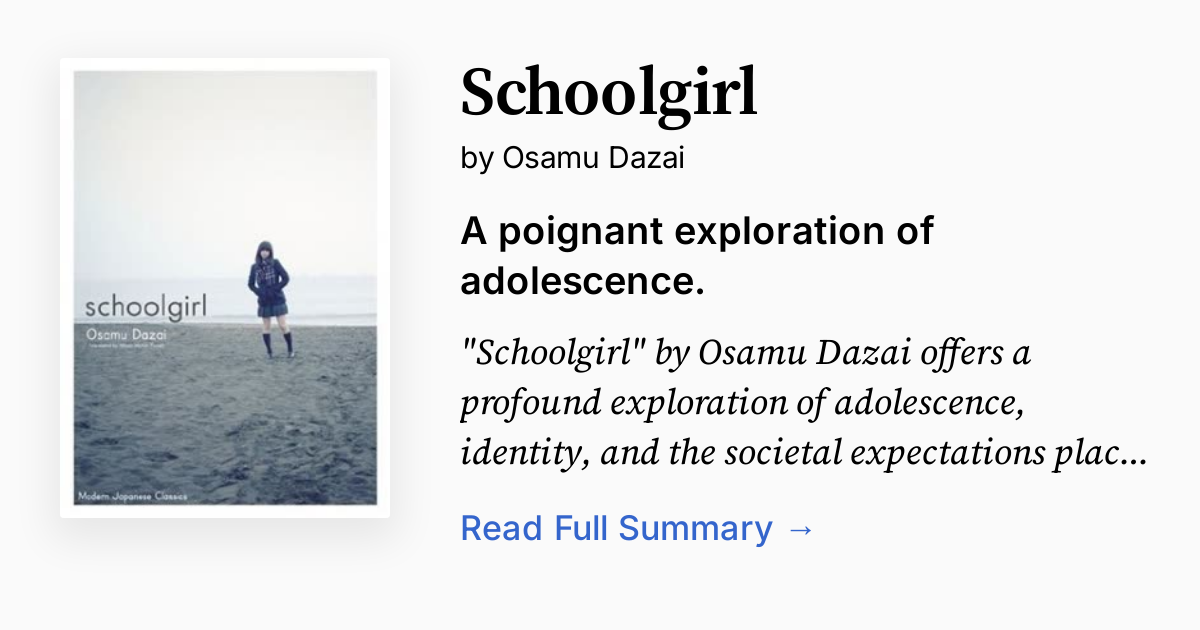 Schoolgirl by Osamu Dazai | Summary, Audio, Analysis