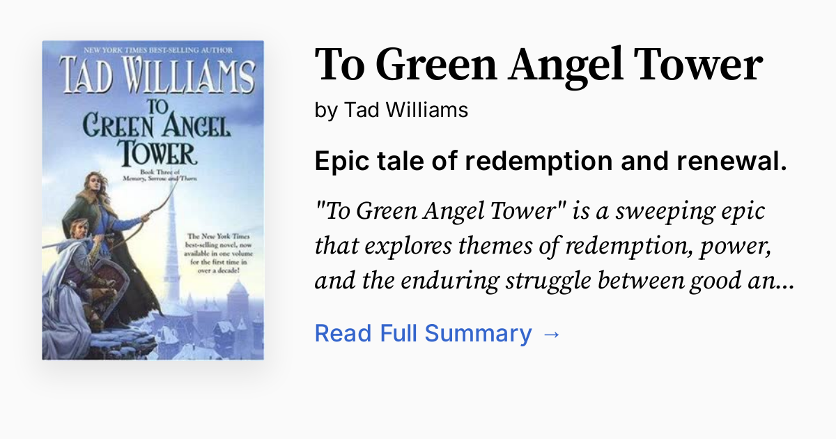 To Green Angel Tower | Summary, Audio, Analysis, FAQ