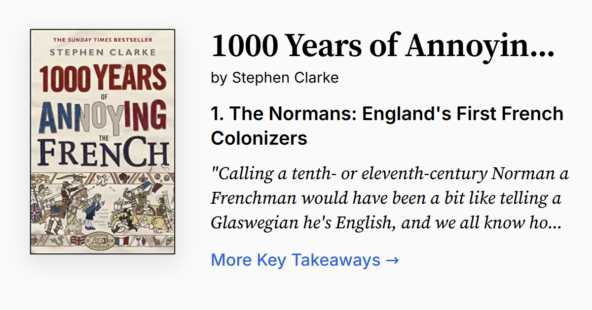1000 Years of Annoying the French | Summary, Audio, Quotes, FAQ