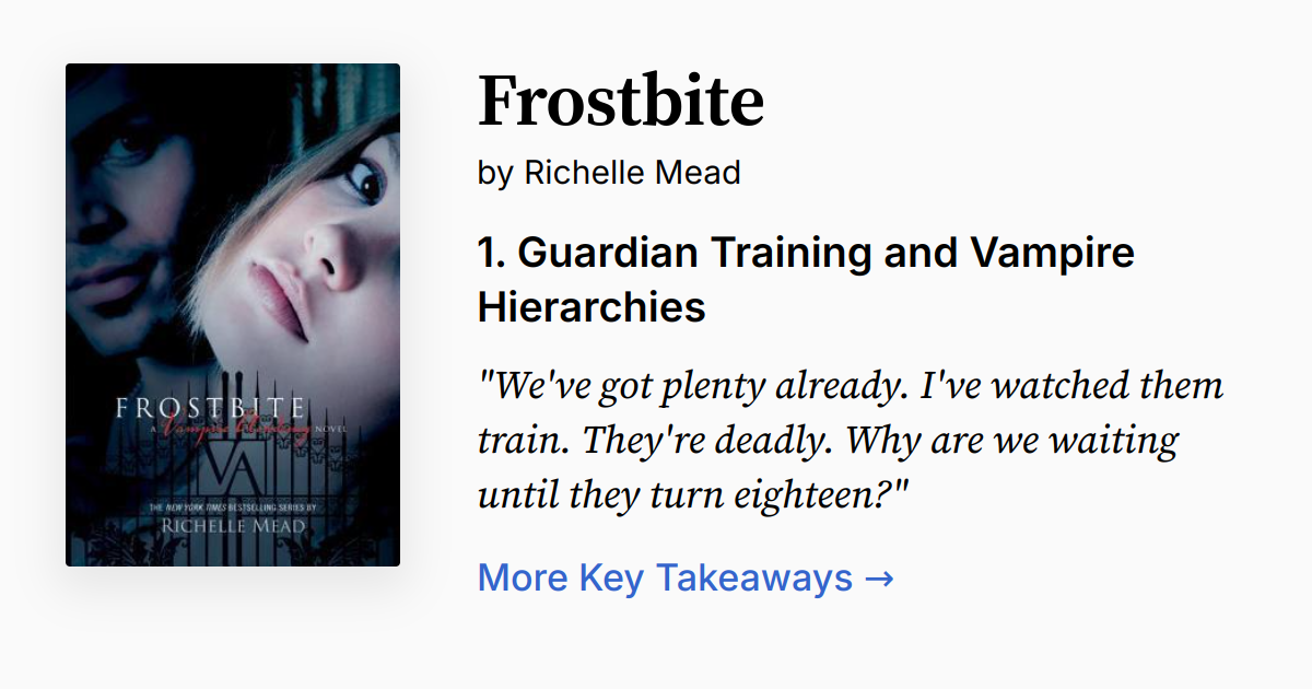 Frostbite by Richelle Mead | Summary, Audio, Quotes, FAQ