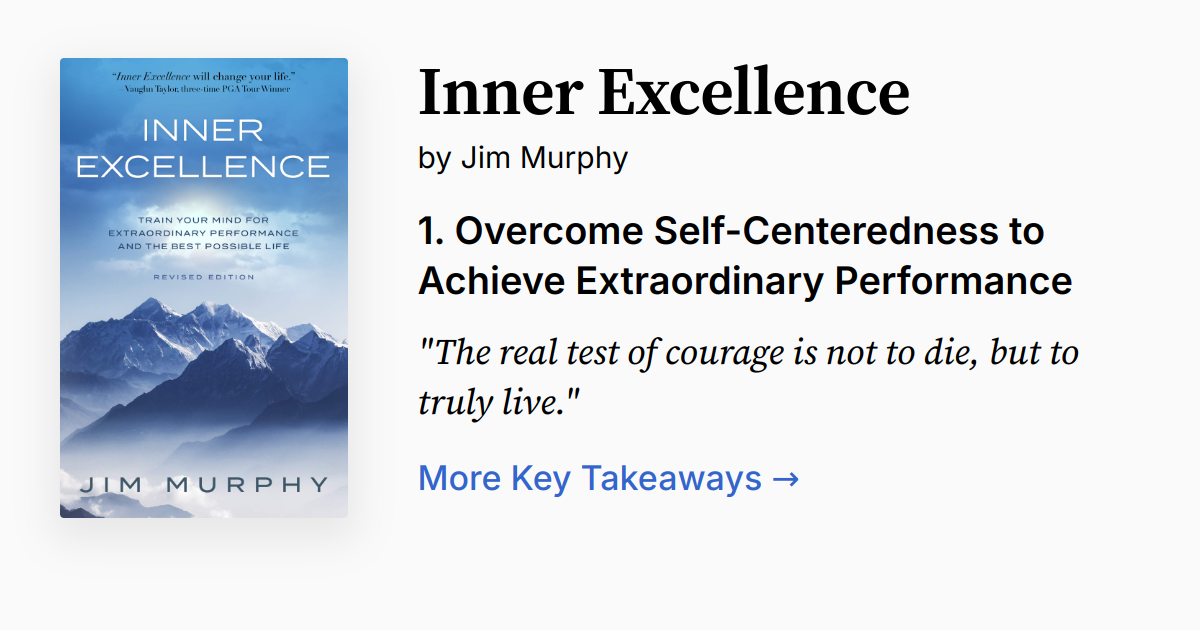 Inner Excellence | Summary, Quotes, FAQ, Audio