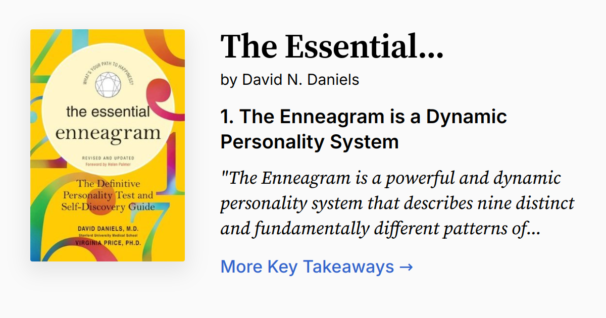 The Essential Enneagram | Summary, Audio, Quotes, FAQ