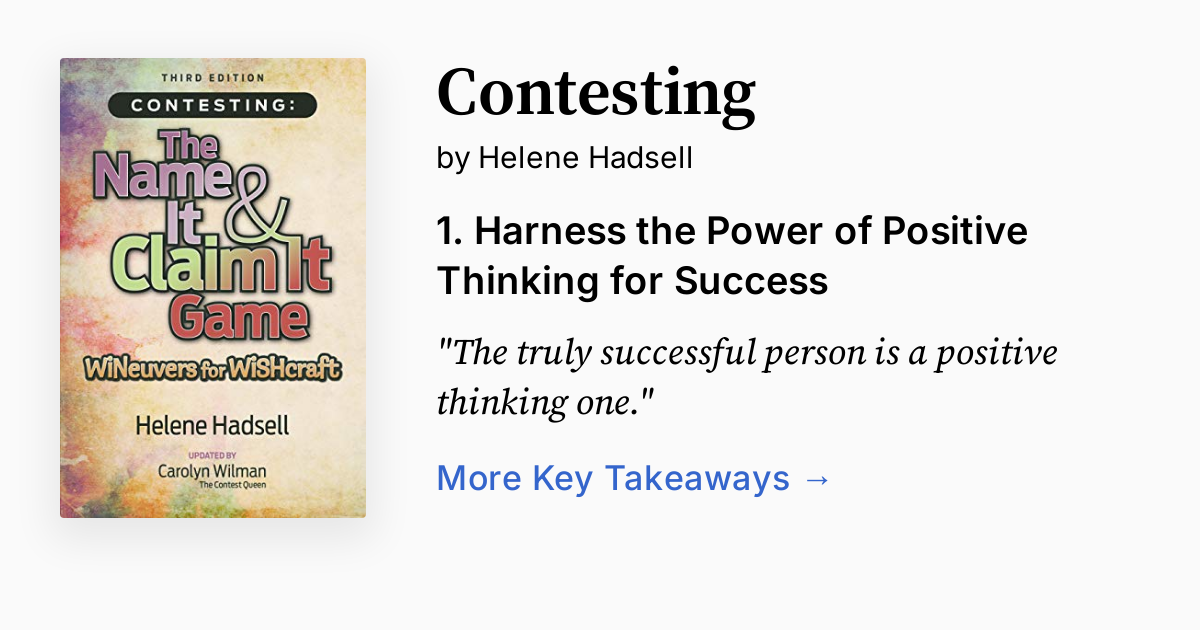 Contesting by Helene Hadsell | Summary, Audio, Quotes, FAQ