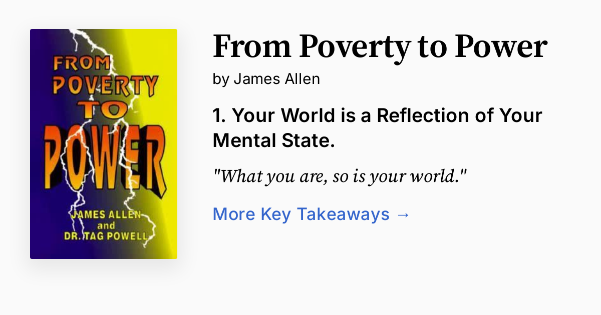 From Poverty to Power | Summary, Audio, Quotes