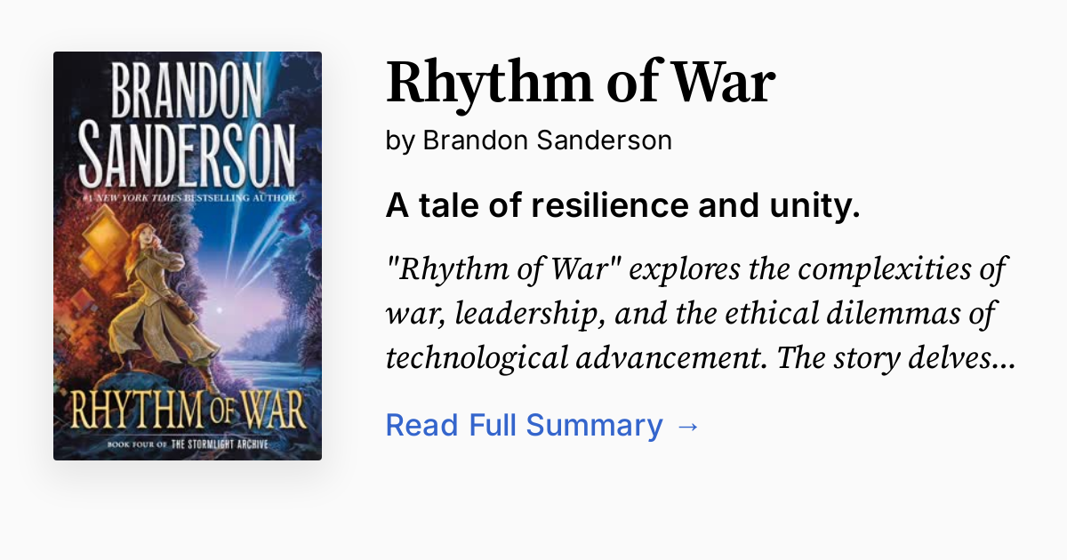 Rhythm of War by Brandon Sanderson | Summary, Analysis, FAQ