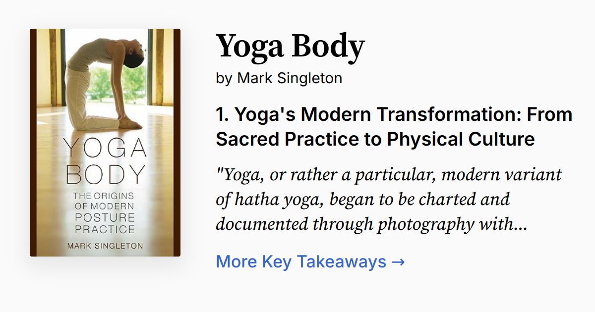 Yoga Body by Mark Singleton | Summary, Audio, Quotes, FAQ