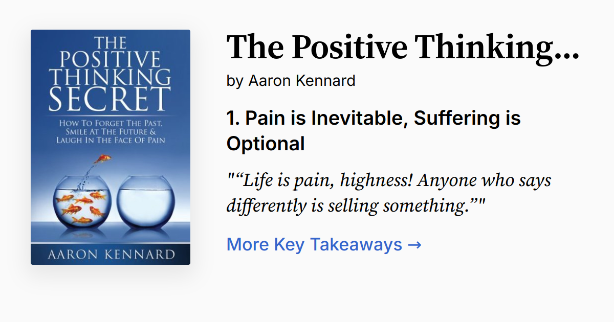 The Positive Thinking Secret | Summary, Audio, Quotes