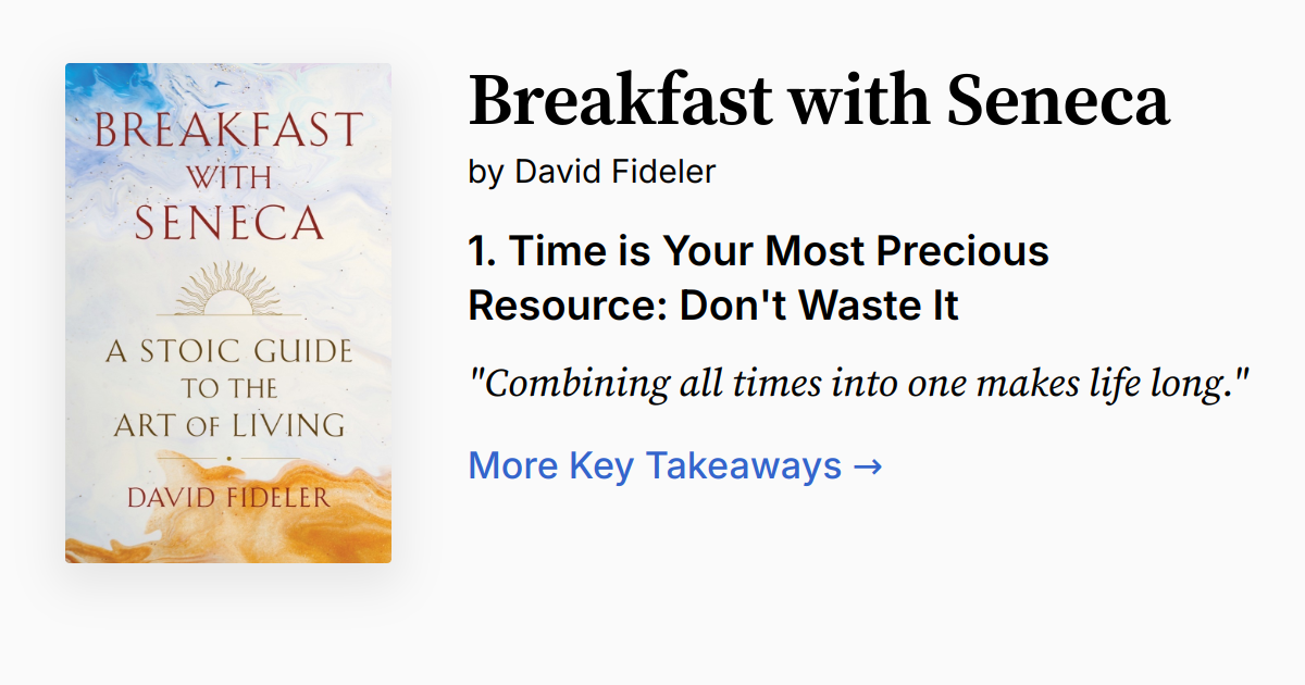 Breakfast with Seneca | Summary, Audio, Quotes, FAQ
