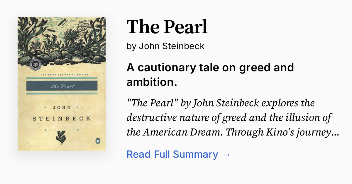 The Pearl by John Steinbeck | Summary, Analysis, FAQ