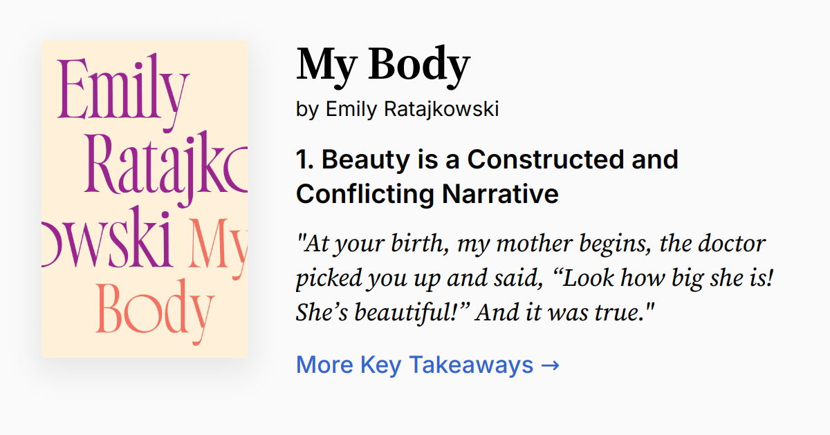 My Body by Emily Ratajkowski | Summary, Quotes, FAQ, Audio