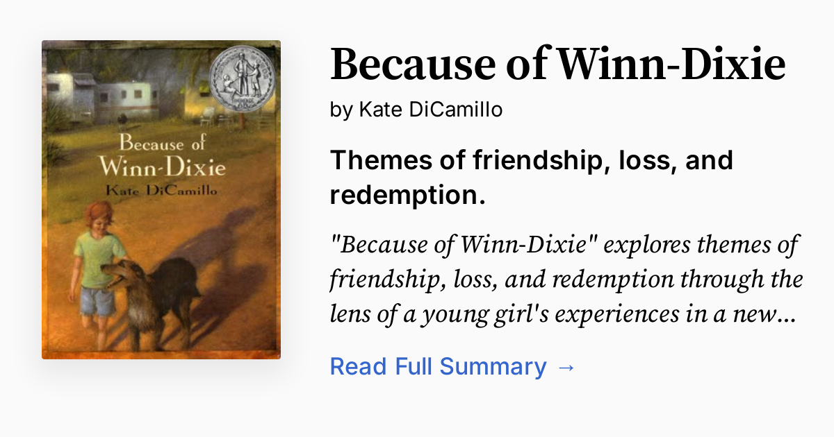 Because of Winn-Dixie | Summary, Analysis, FAQ