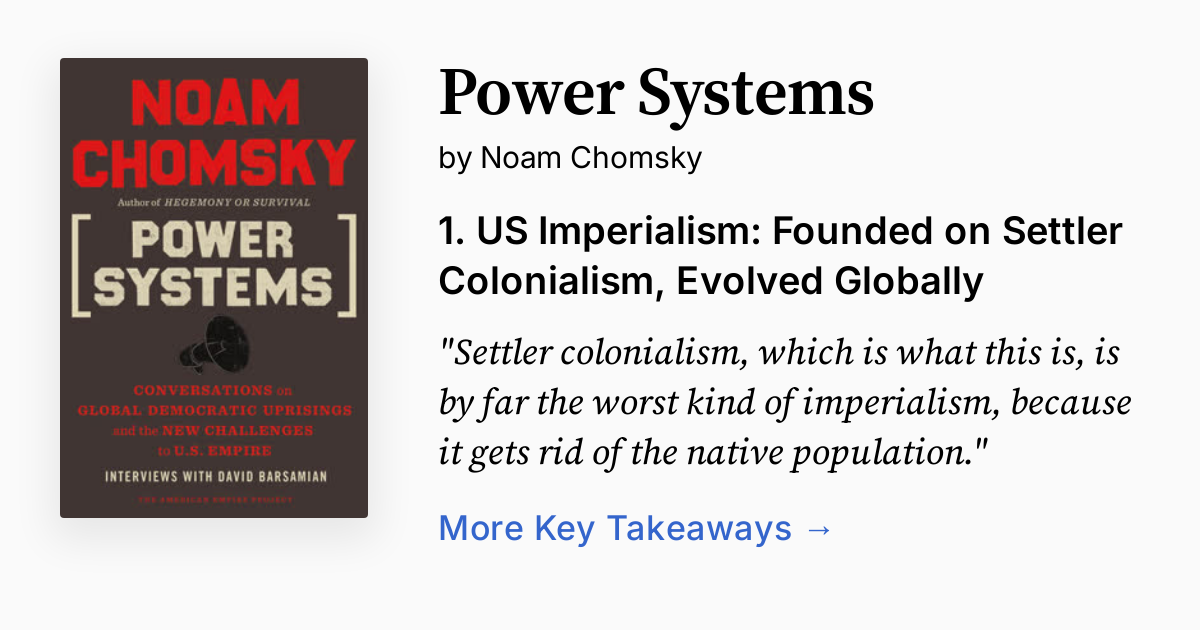 Power Systems by Noam Chomsky | Summary, Quotes, Audio