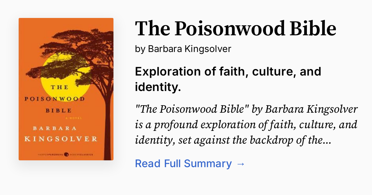 The Poisonwood Bible | Summary, Analysis, FAQ