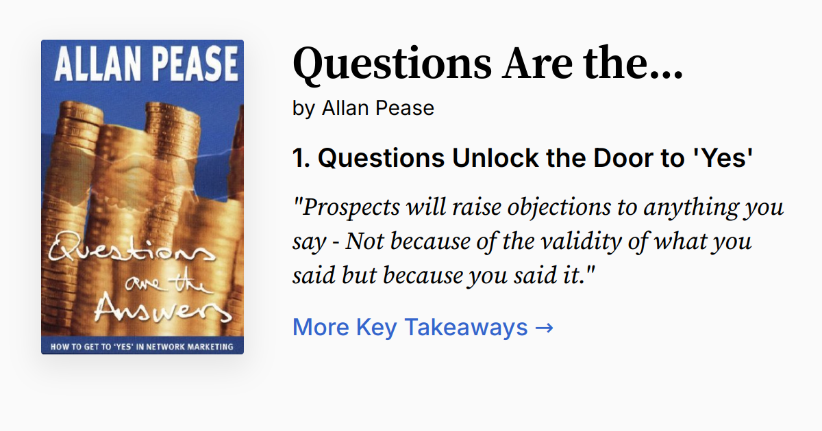 Questions Are the Answers | Summary, Quotes, FAQ, Audio