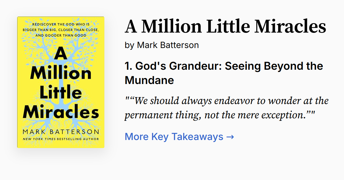 A Million Little Miracles | Summary, Audio, Quotes, FAQ