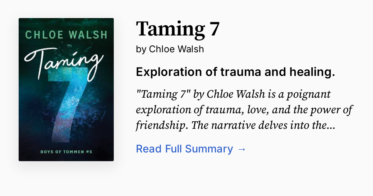 Taming 7 by Chloe Walsh | Summary, Analysis, FAQ