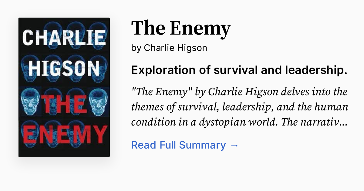 The Enemy by Charlie Higson | Summary, Audio, Analysis, FAQ