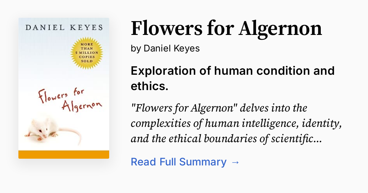 Flowers for Algernon | Summary, Analysis, FAQ