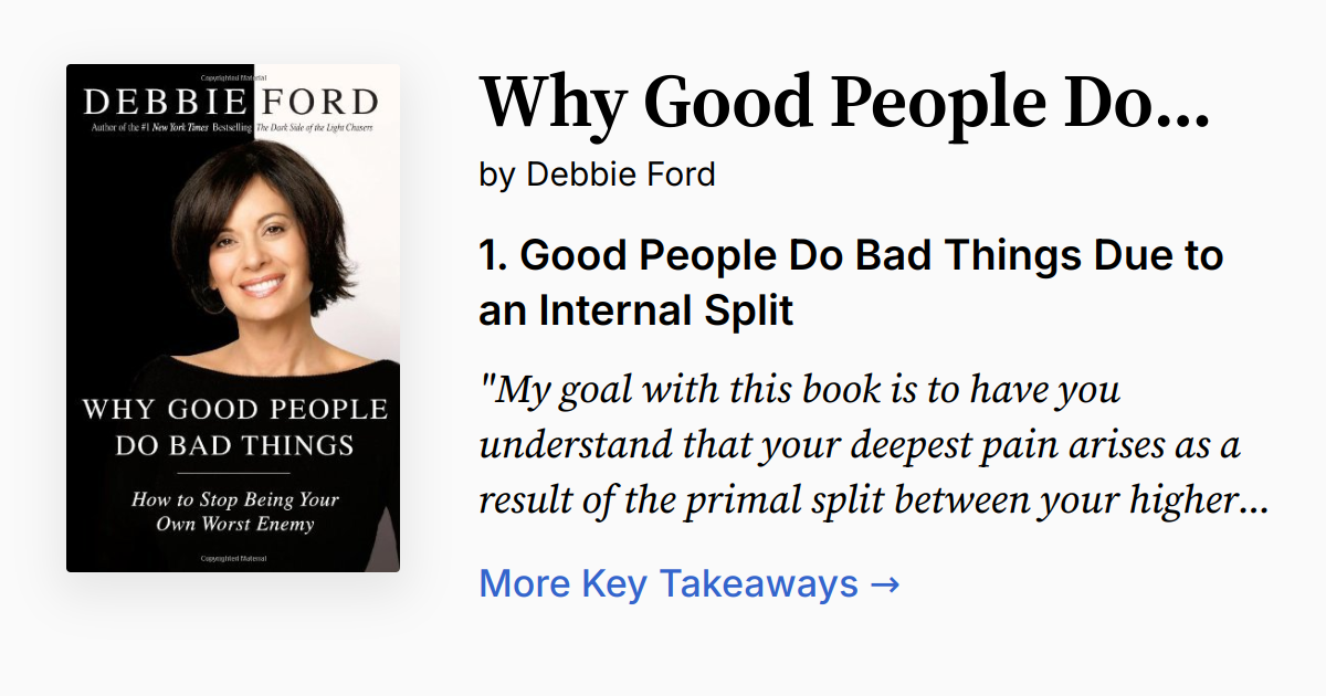 Why Good People Do Bad Things | Summary, Quotes, FAQ, Audio