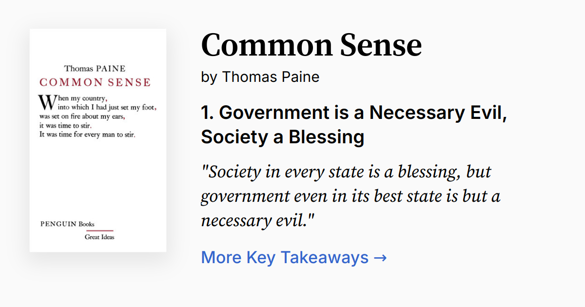Common Sense by Thomas Paine | Summary, Audio, Quotes, FAQ