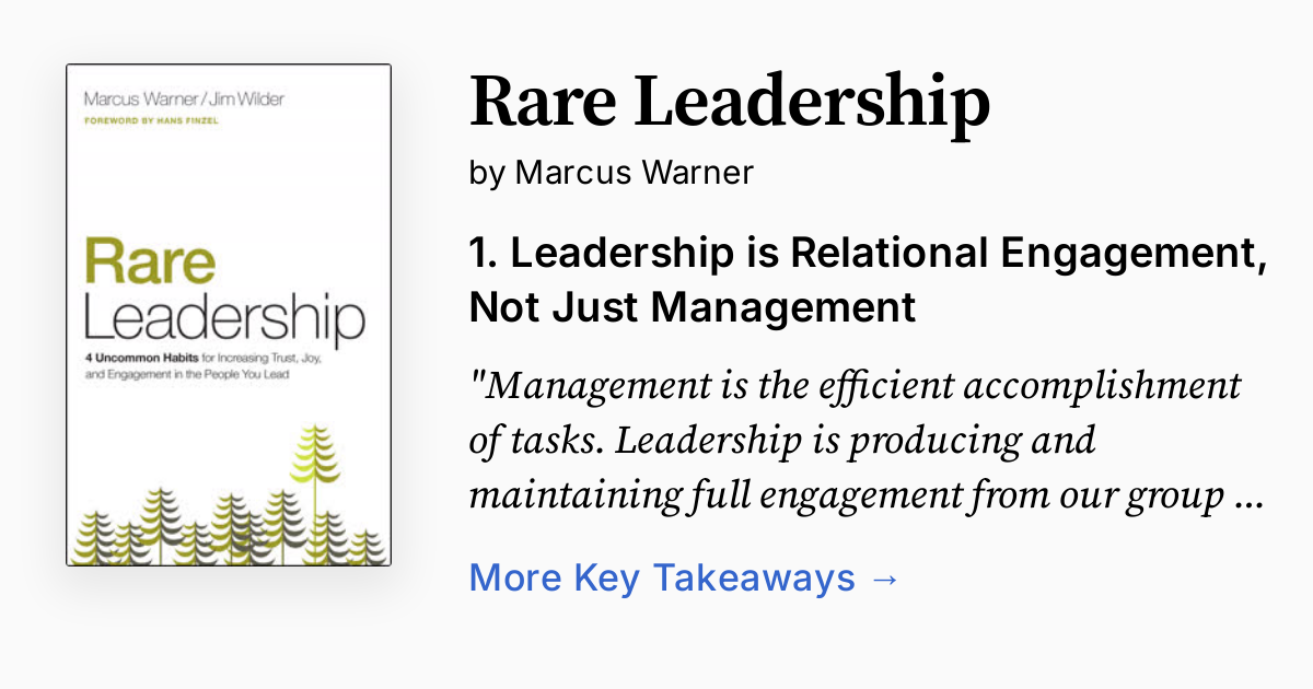 Rare Leadership | Summary, Audio, Quotes