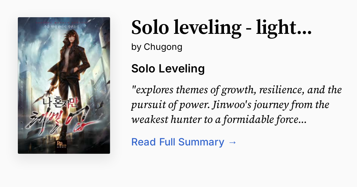 Solo leveling - light Novel | Summary, Analysis, FAQ