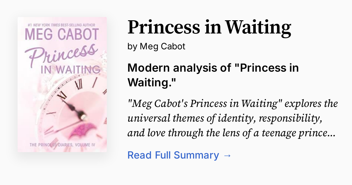 Princess in Waiting | Summary, Audio, Analysis, FAQ