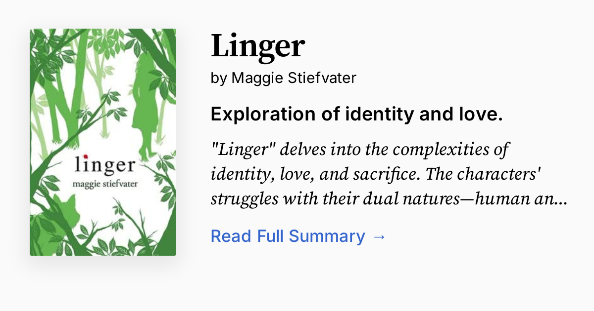 Linger by Maggie Stiefvater | Summary, Audio, Analysis, FAQ