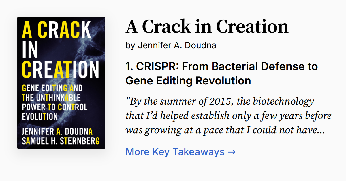 A Crack in Creation | Summary, Audio, Quotes, FAQ