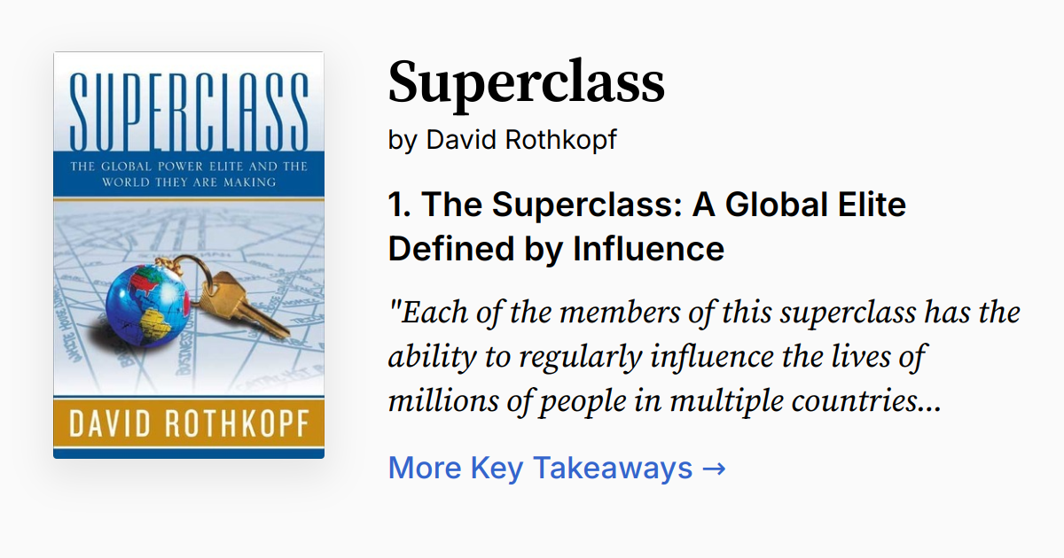 Superclass by David Rothkopf | Summary, Audio, Quotes, FAQ