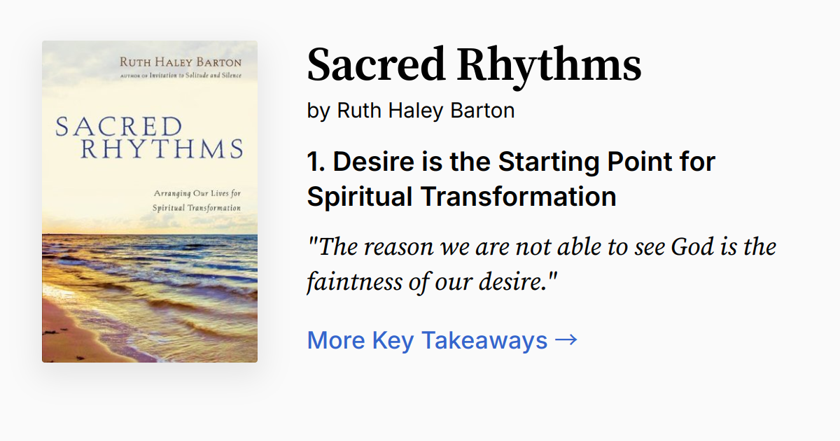 Sacred Rhythms by Ruth Haley Barton | Summary, Audio, Quotes, FAQ