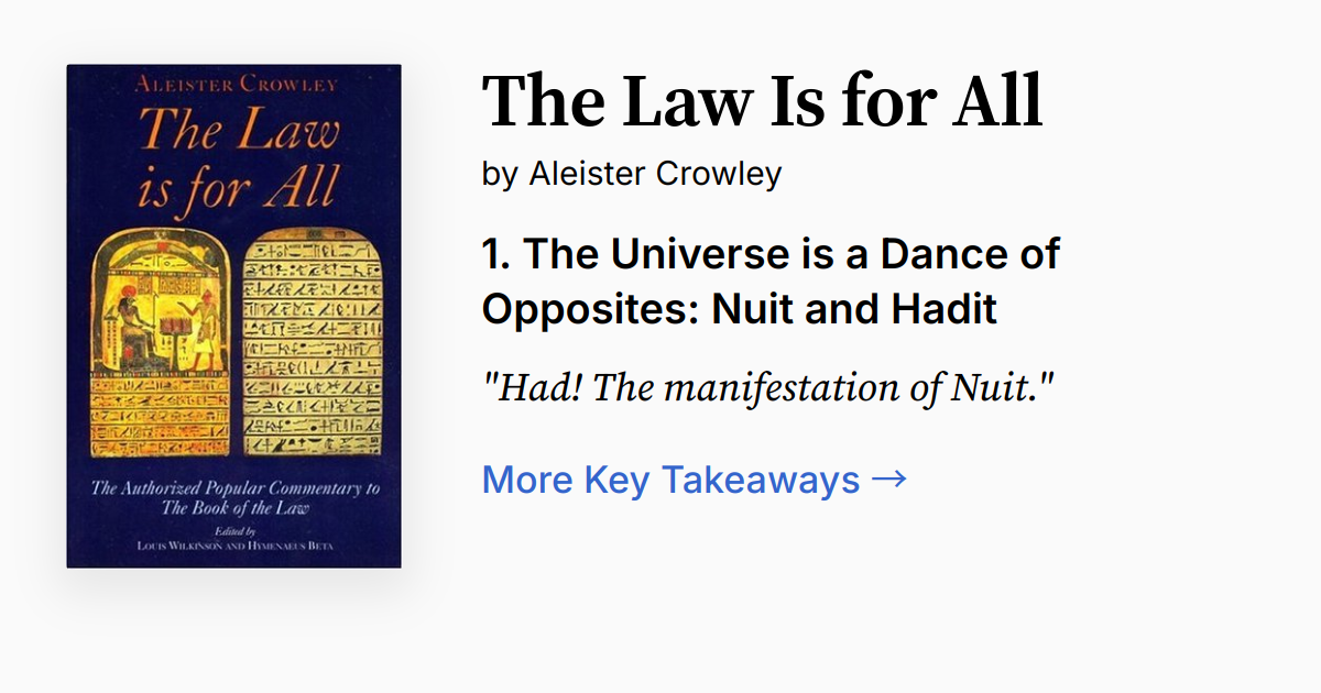 The Law Is for All | Summary, Audio, Quotes