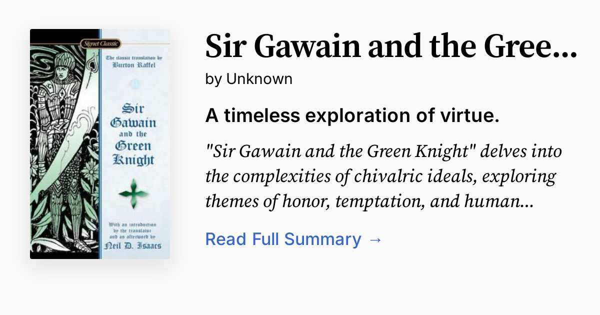 Sir Gawain and the Green Knight | Summary, Analysis, FAQ