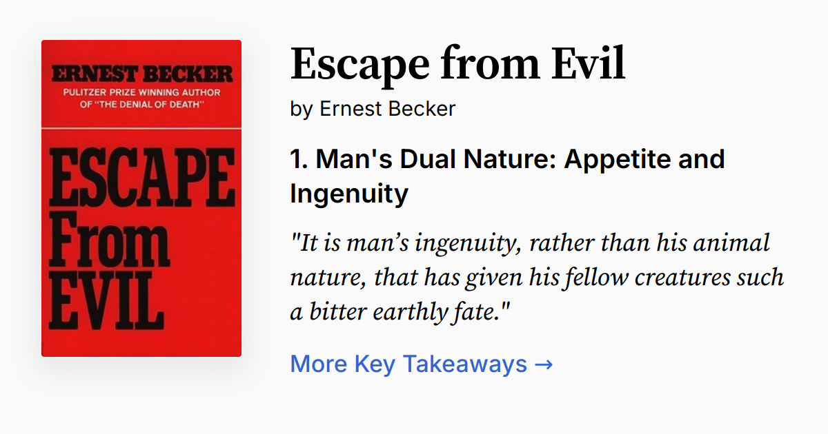 Escape from Evil | Summary, Quotes, Audio