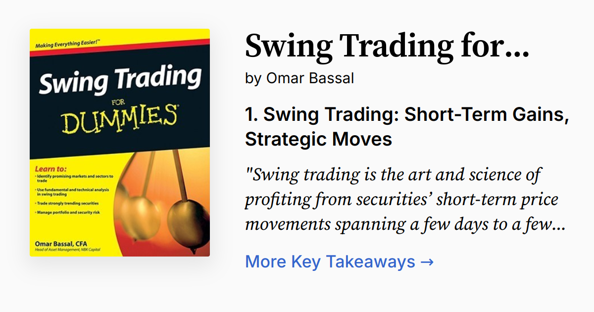 Swing Trading for Dummies | Summary, Quotes, FAQ, Audio