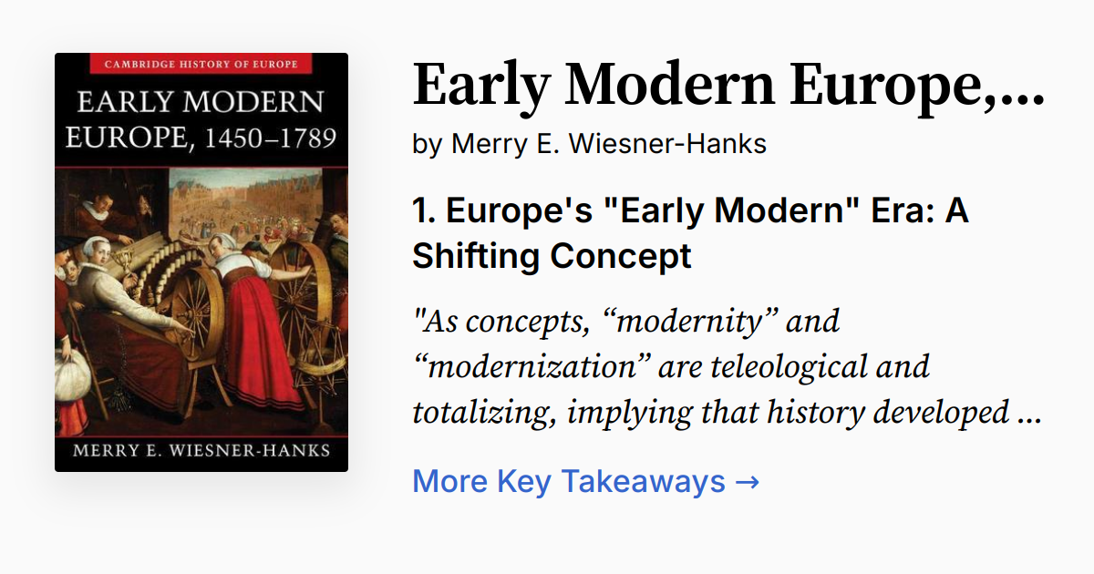 Early Modern Europe, 1450–1789 | Summary, Quotes, FAQ, Audio