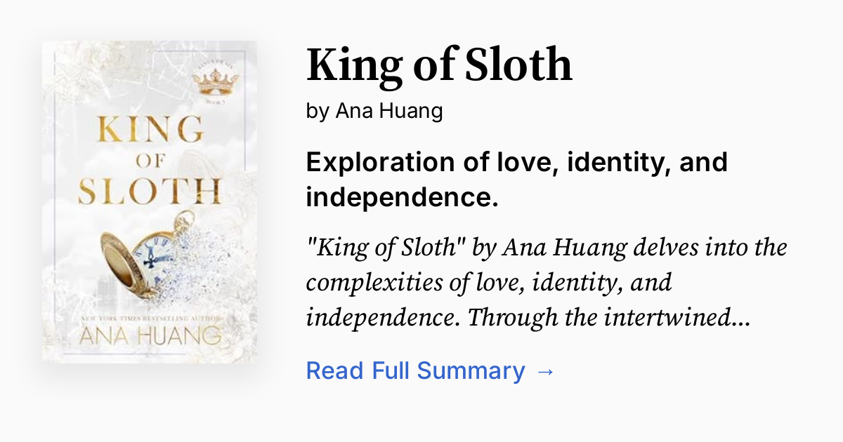 King of Sloth by Ana Huang | Summary, Analysis, FAQ