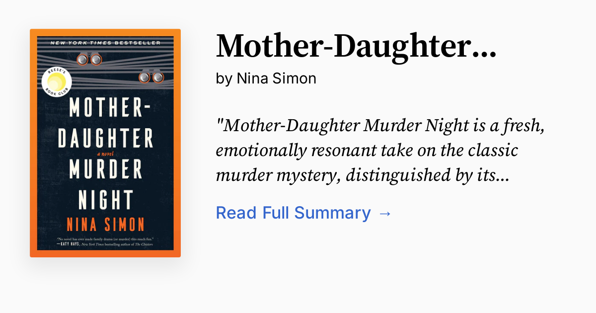 Mother-Daughter Murder Night | Summary, Audio, Analysis