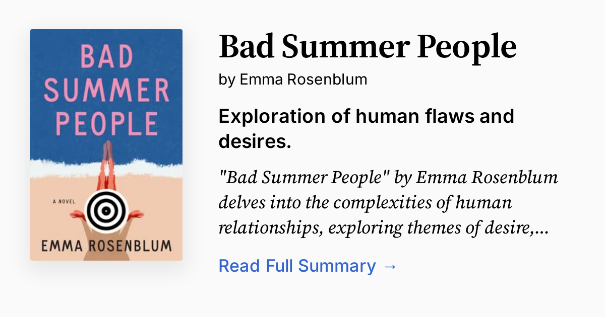 Bad Summer People | Summary, Audio, Analysis, FAQ