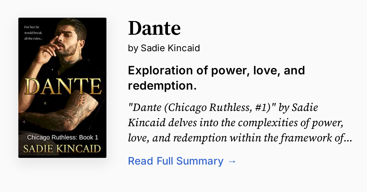 Dante by Sadie Kincaid | Summary, Analysis, FAQ