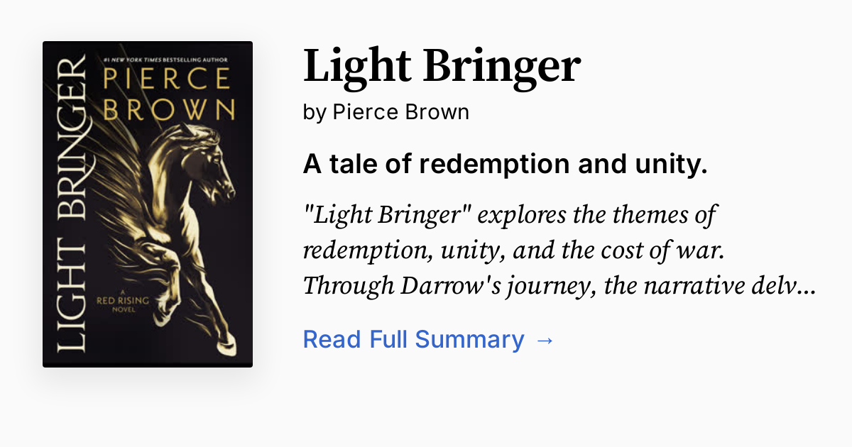 Light Bringer by Pierce Brown | Summary, Analysis, FAQ