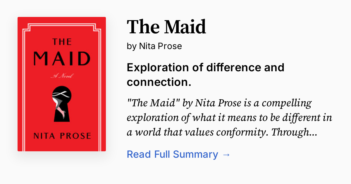 The Maid by Nita Prose | Summary, Audio, Analysis, FAQ